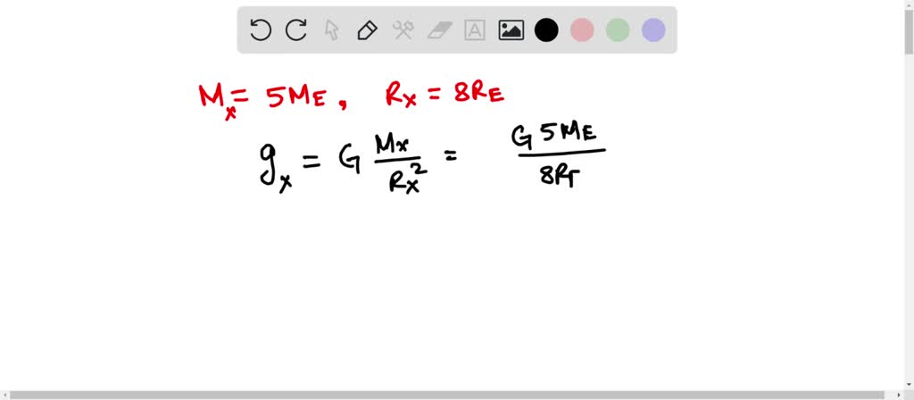 SOLVED: What would be the acceleration of gravity (in m/s2) at the ...