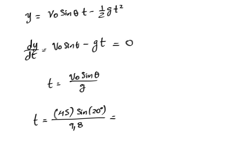 A golf player hits the ball from point A with a velocity 45 m/s as ...