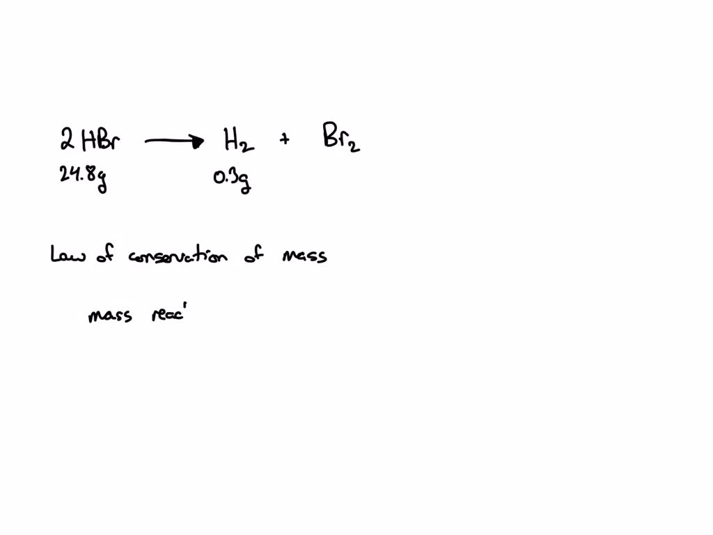 SOLVED: Under certain conditions, the substance hydrobromic acid can be ...
