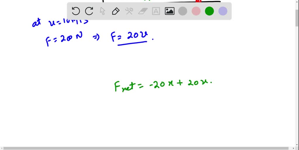 SOLVED: 5. A particle of mass 2 moves along the 𝑥 axis attracted toward origin O by a force ...