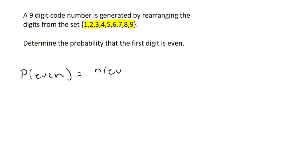 A 9-digit code number is generated by rearranging the digits from the ...