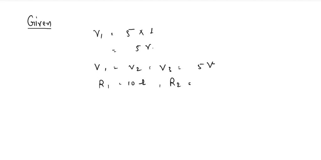 SOLVED: Consider the following circuit. Use Ohm's law, KVL, and KCL to ...