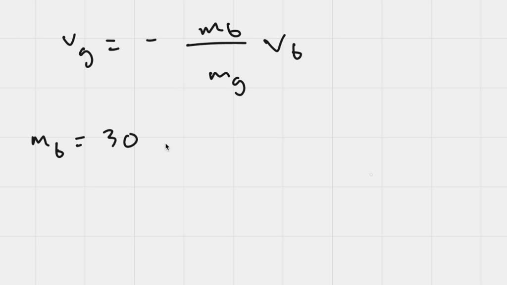 SOLVED: If a 30-g bullet is shot with a velocity of +300 m/s from a 7.5 ...