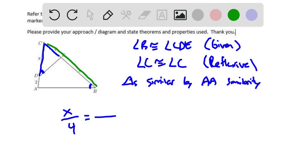 Refer to the figure, in which angles ABE and CDE are equal in size, and various segments have ...