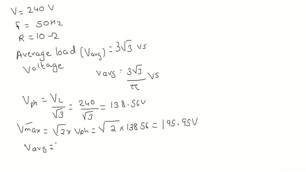 SOLVED: A three-phase, full-wave uncontrolled bridge rectifier contains six ideal diodes and is ...