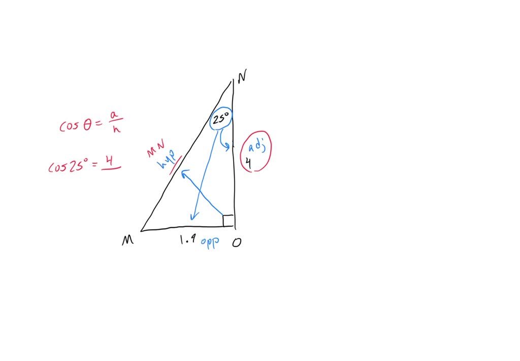 SOLVED: Consider right triangle MNO below. Which expression represents ... SOLVED: Consider right triangle MNO below. Which expression represents ...