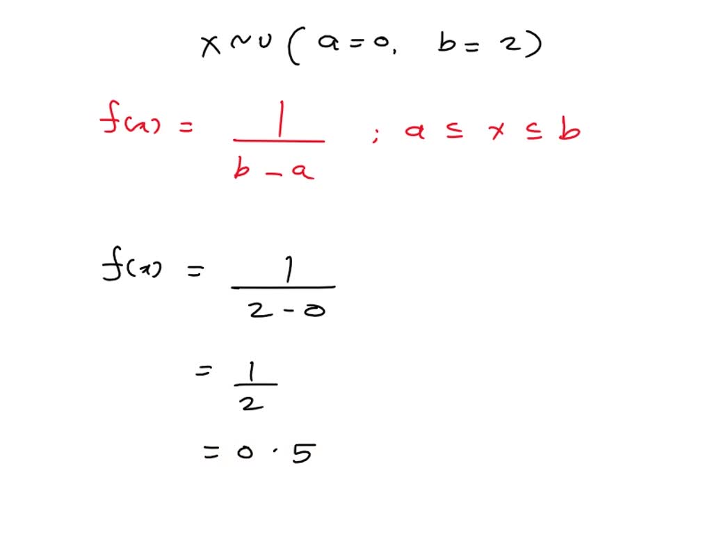 Solved The Uniform Distribution Of A Random Variable X Is Given In The Figure Below From The