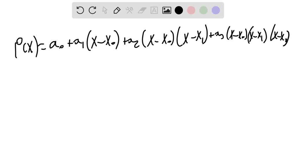 SOLVED The Following Data Are Given For A Polynomial P x Of Unknown