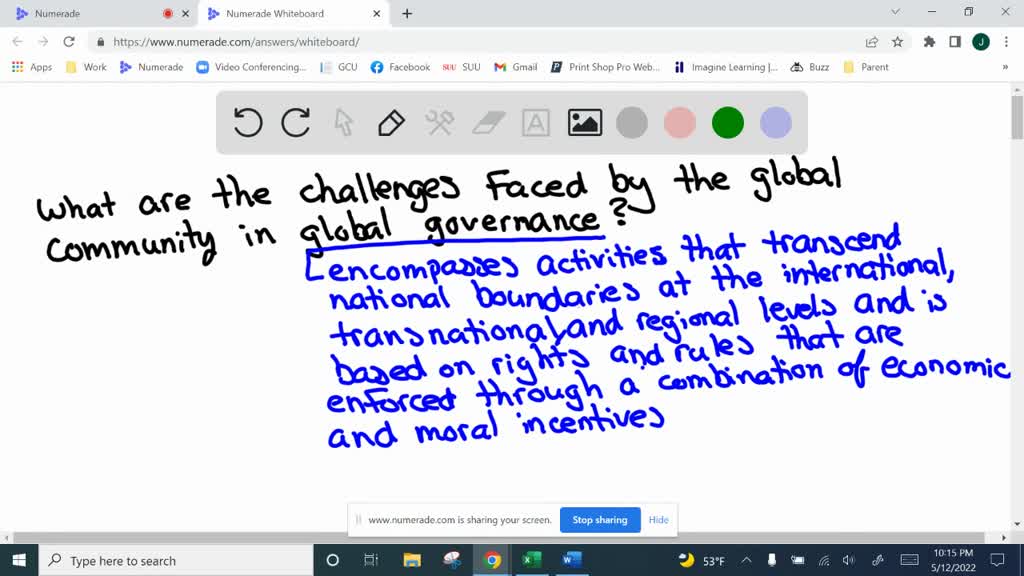 SOLVED: What are the challenges faced by the global community in global ...