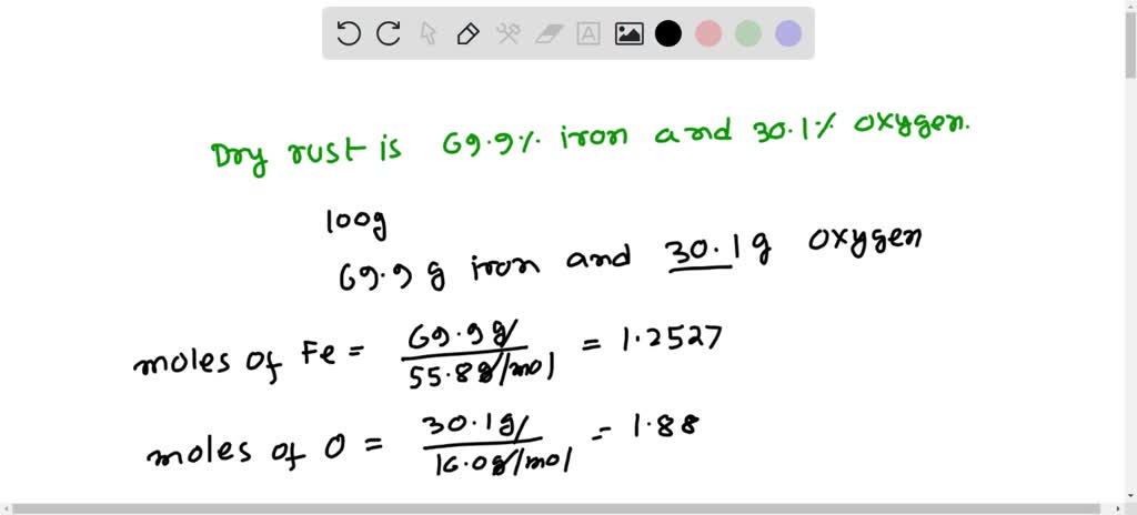 SOLVED: Rust occurs when iron metal reacts with the oxygen in the air ...