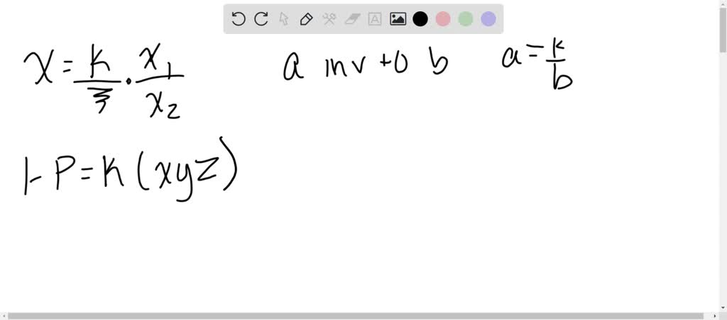 Solved Write An Equation That Expresses The Statement Use K As The Constant Of