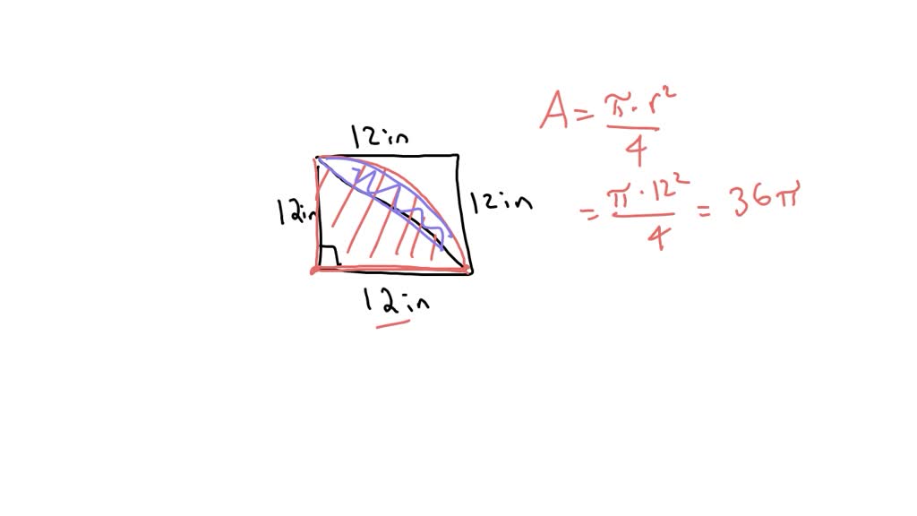 SOLVED: 'The figure is made up of four identical squares of side length 12 inches. A quadrant is ...