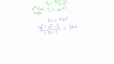 A circular cake is divided into slices where the angle of...