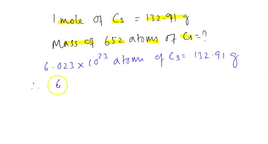 SOLVED: A sample of Ar weighs 31.7 grams. Will a sample of Cs that ...