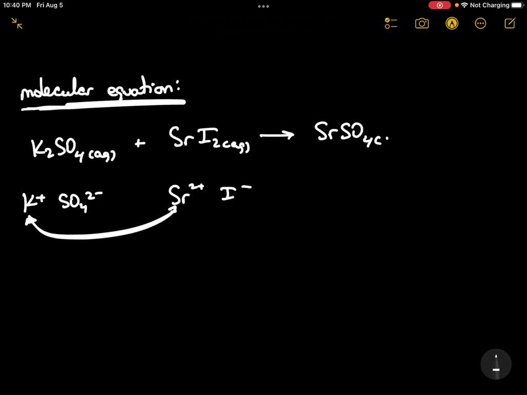 SOLVED: Complete and balance the molecular equation, including the ...