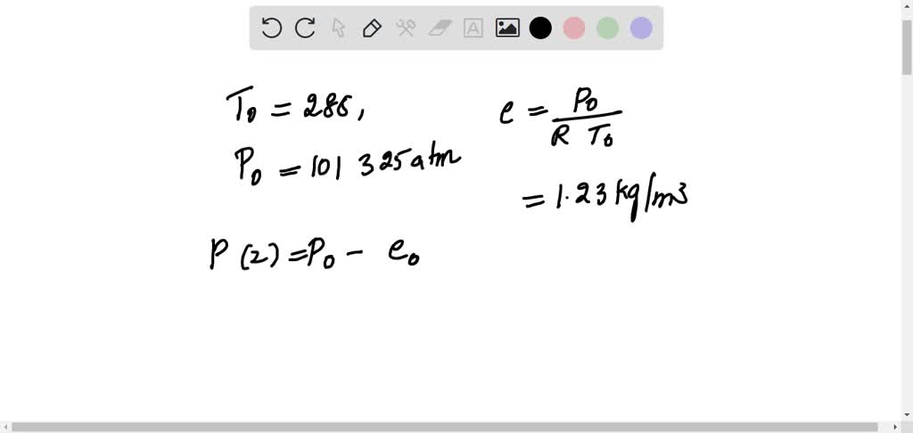 SOLVED: a) Use the equation for p(z) for a constant density atmosphere ...
