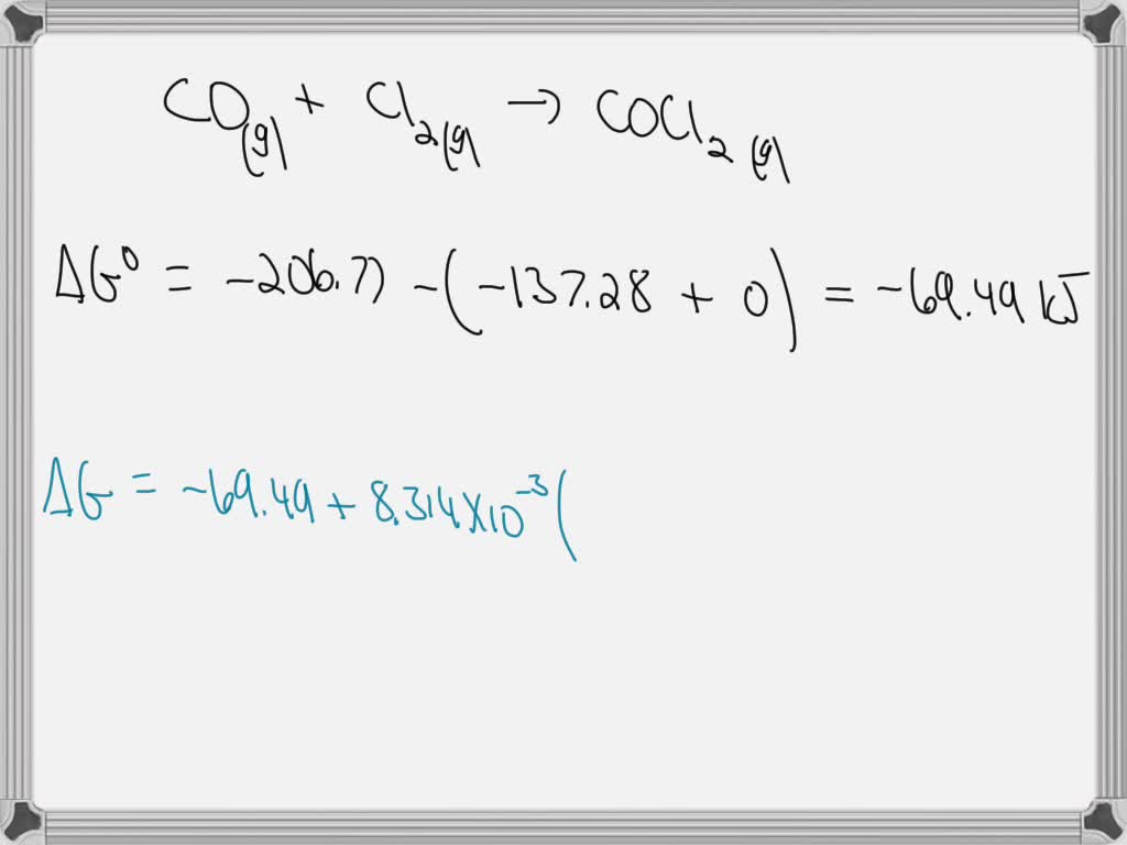 SOLVED: Use standard thermodynamic data (in the Chemistry References) to calculate G at 298.15 K ...