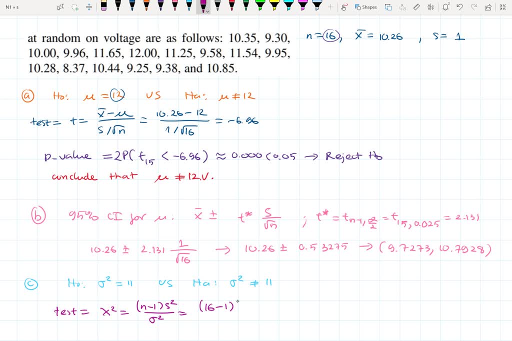 SOLVED: 4.15. The output voltage of a power supply is assumed to be ...