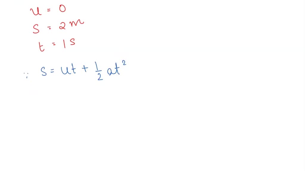 Solved Question 4 An Object Starts From Rest And Accelerates Uniformly