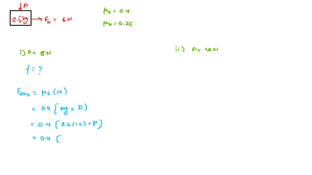 SOLVED: A 2.5 kg block is initially at rest on a horizontal surface. A horizontal force F of ...