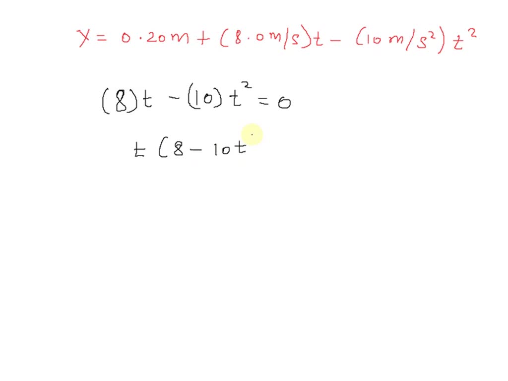 SOLVED: The position of a particle moving along the y-axis has a position given by y = 0.2Om + 8 ...