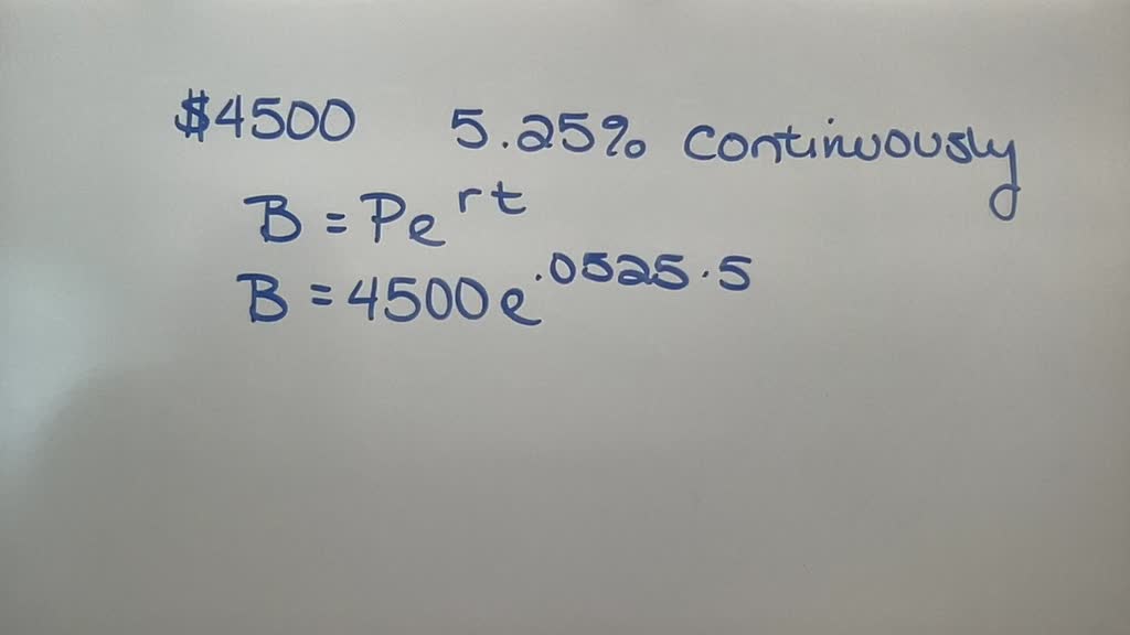 SOLVED: If 3,500 is invested at 1.25% interest, find the value (in ...