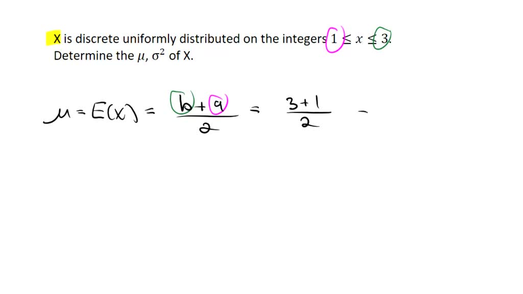 Solved Let The Random Variable X Have A Discrete Uniform Distribution On The Integers 1