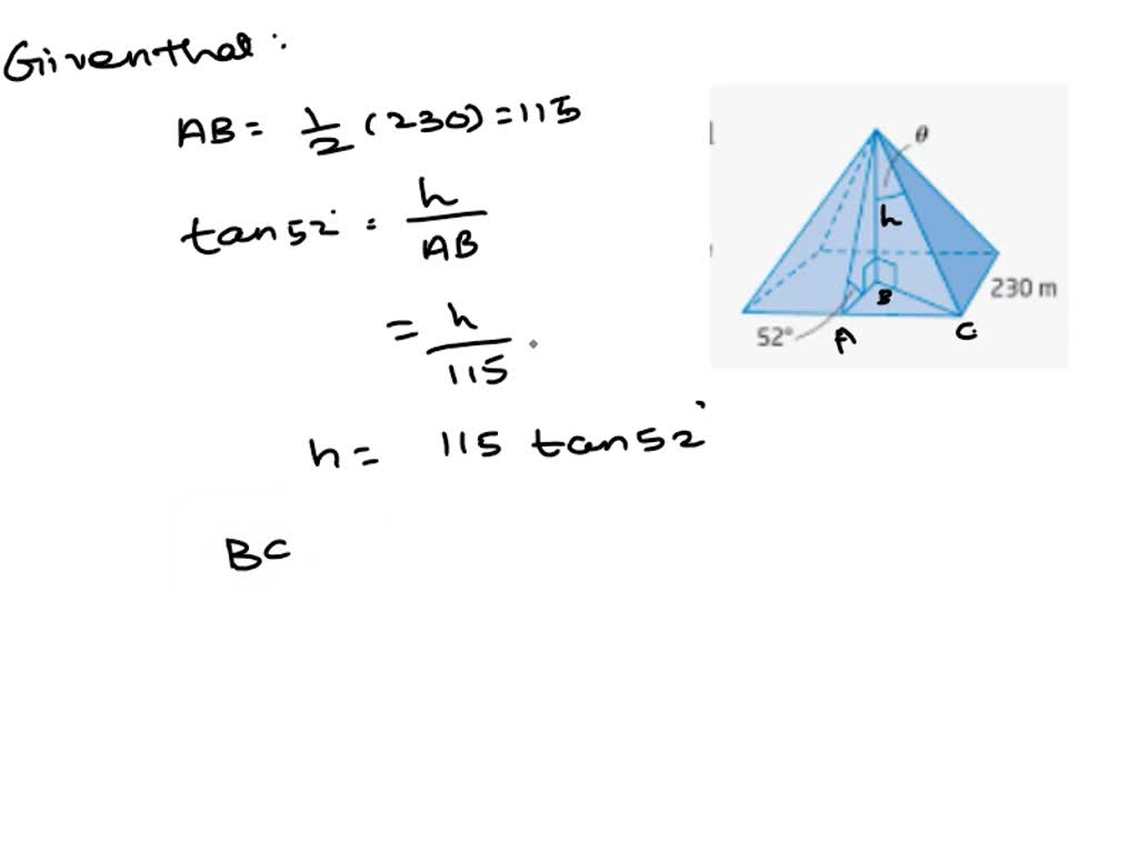 The great pyramid of Cheops at Giza in Egypt has a square base of side ...