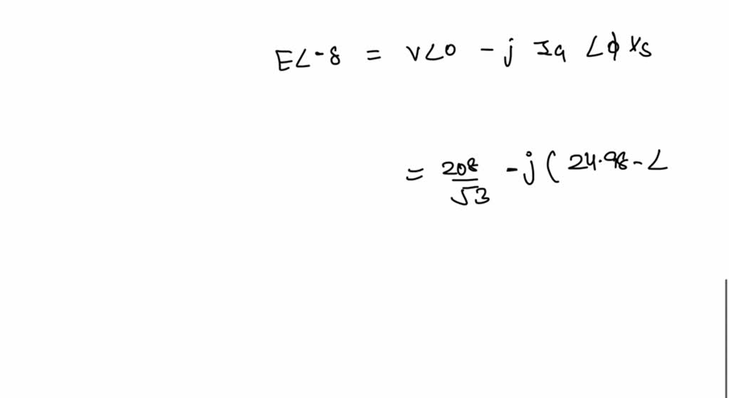 SOLVED: A 208 V, star-connected, 3-phase synchronous motor has a synchronous reactance of 4 ohms ...