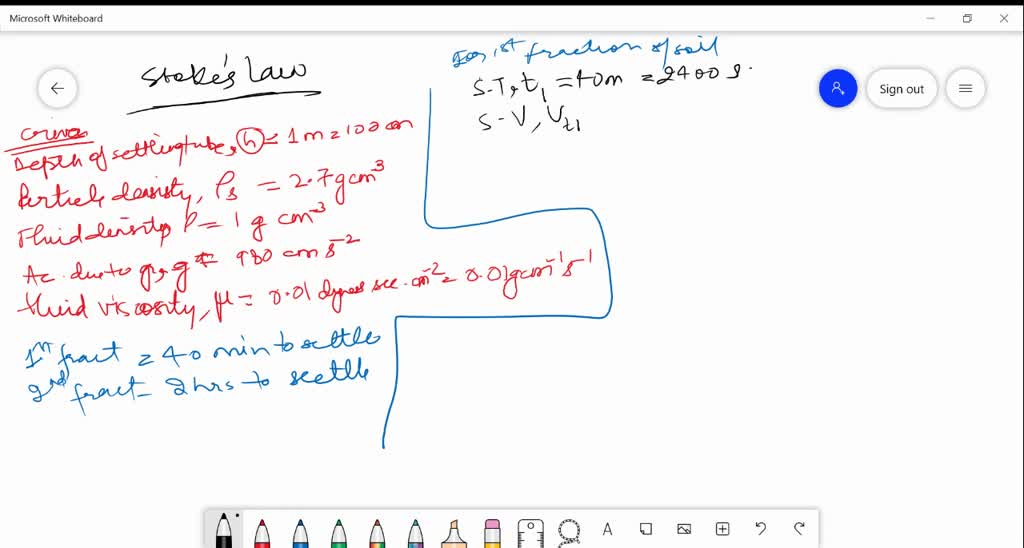 SOLVED: Problem # 3: Stokes Law: You have been supplied with a soil ...