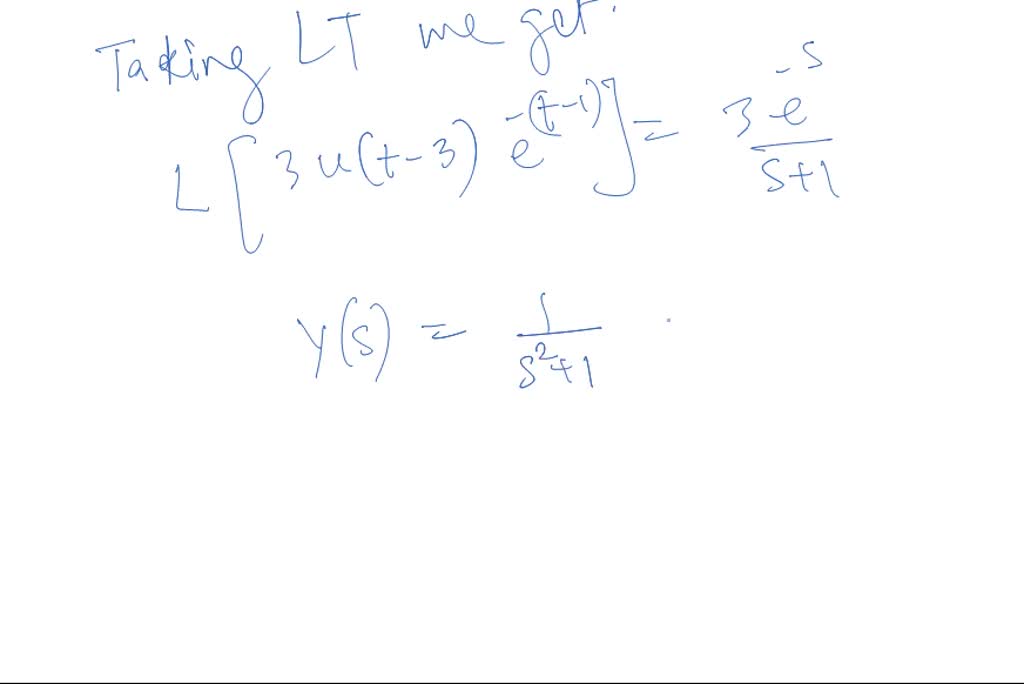 SOLVED: Exercise 20 Use the Laplace transform method to solve the ...