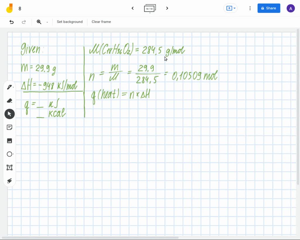 SOLVED: 34. Stearic acid (C18H36O2) is a typical fatty acid, a molecule ...