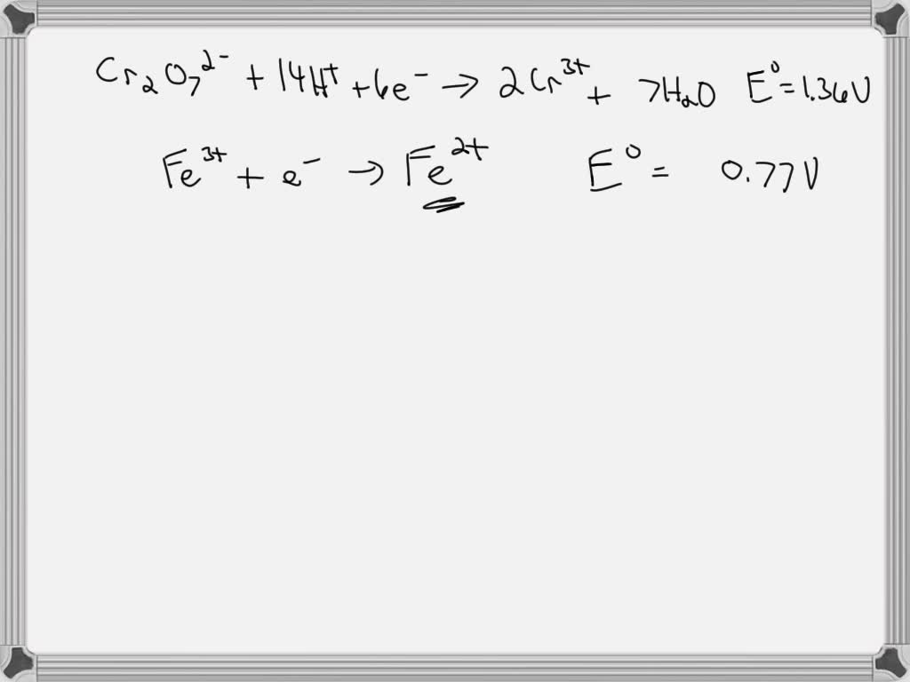 SOLVED: Predict the redox reaction that will take place when potassium ...