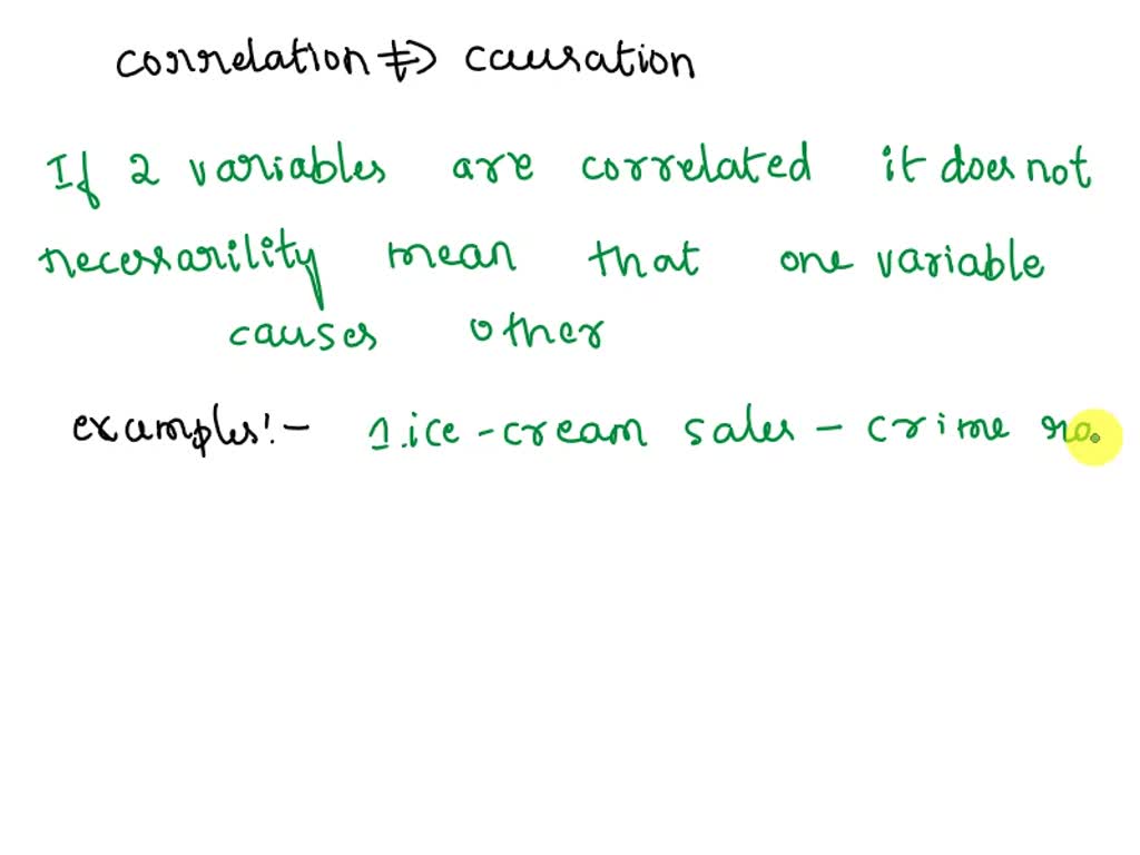 SOLVED: In your own words, what does it mean to say "correlation does ...