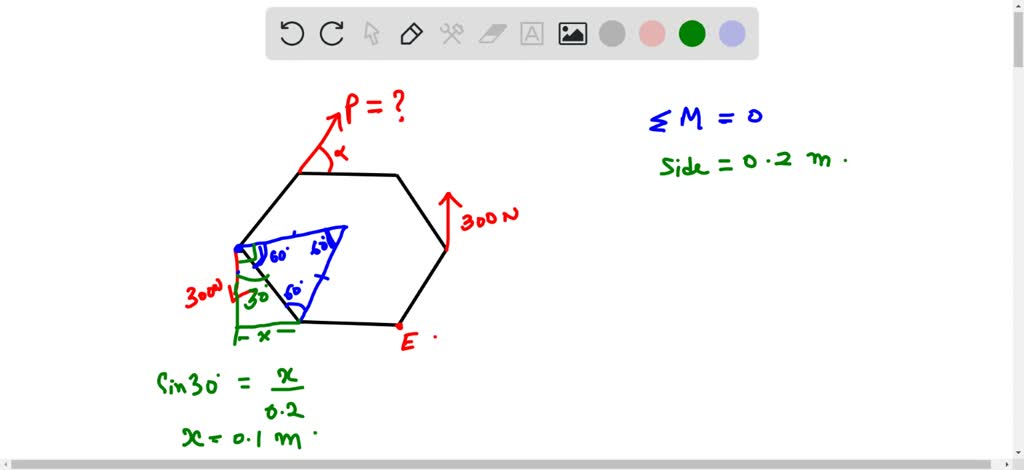 SOLVED: A hexagonal plate is acted upon by the force 𝐏 and the couple ...