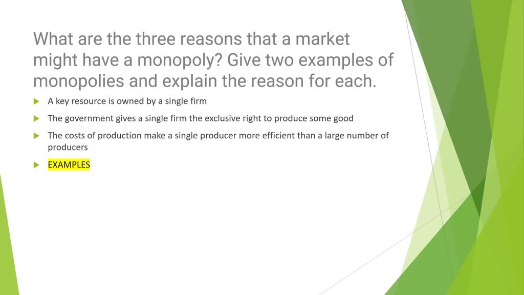 SOLVED: 2. Provide three examples of monopolistic competition. Explain ...