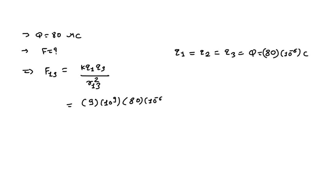 A 10 microcoulomb charge is placed at the origin and a 20 microcoulomb ...