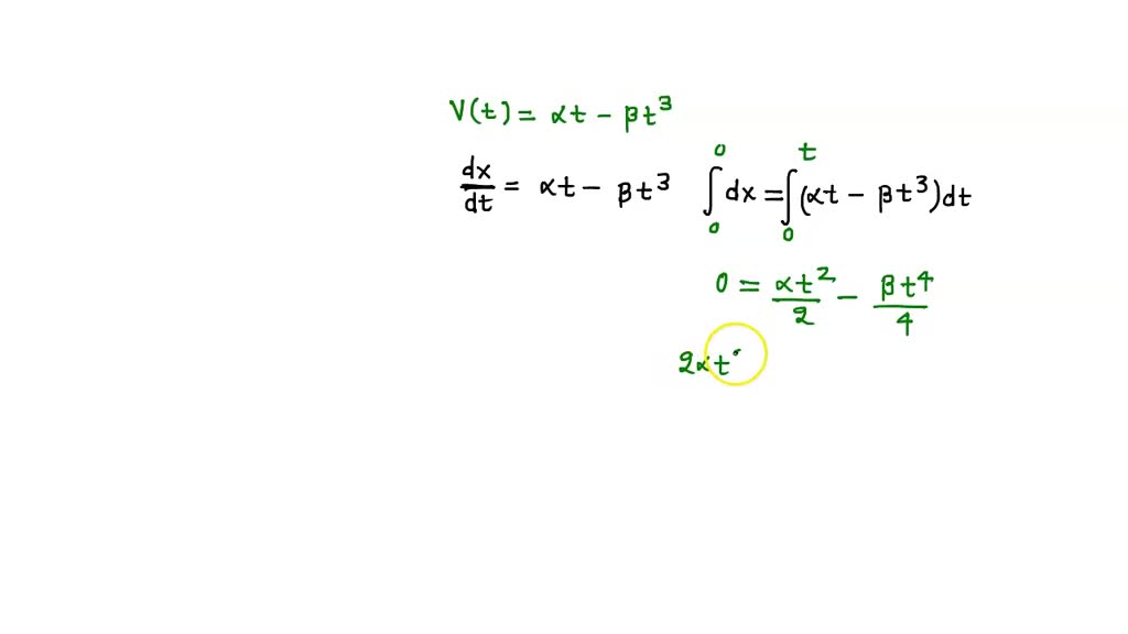SOLVED: An object is moving along the x-axis. At t = 0, it is at x = 0. Its x-component of ...