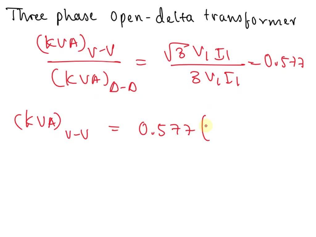 SOLVED: What should be the kVA rating of each of the two transformers in an open-delta bank when ...