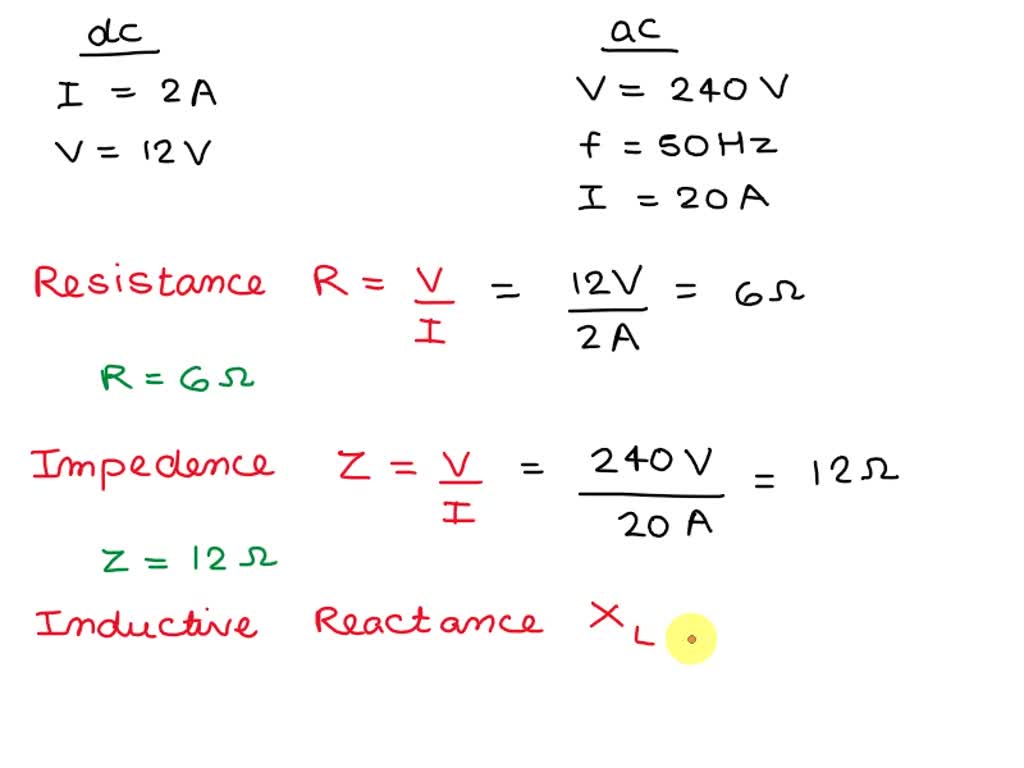 SOLVED: A coil takes a current of 2 A from a 12 V DC supply. When ...