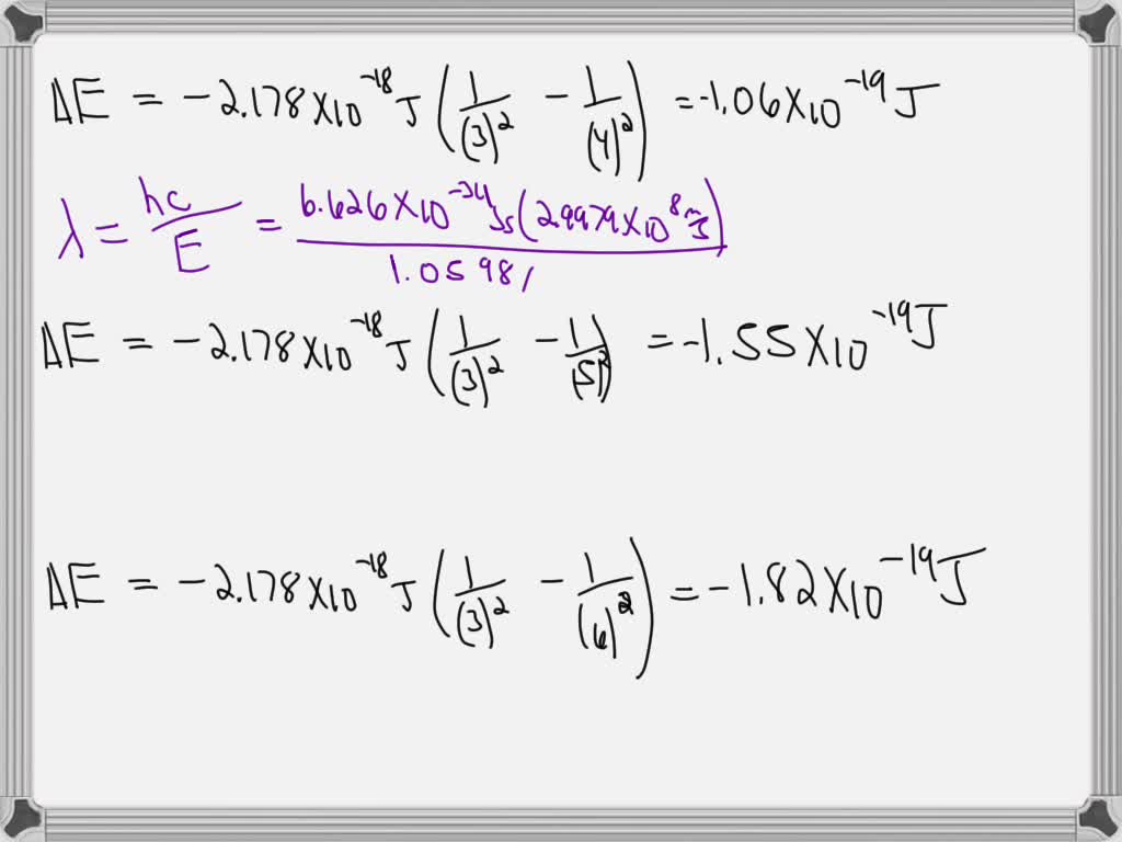 SOLVED: Calculate the first three wavelengths of the possible ...