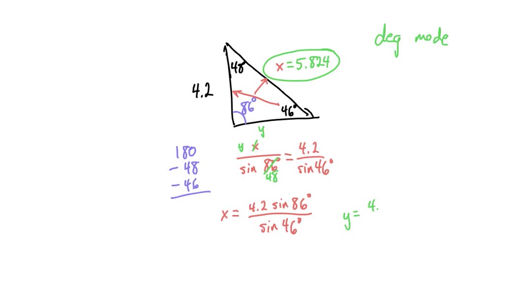 SOLVED: Show complete work. Solve the triangles shown below using any ... SOLVED: Show complete work. Solve the triangles shown below using any ...