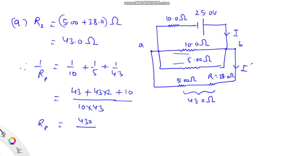 SOLVED: Calculate the resistance between the points a and b in the circuit shown and determine ...
