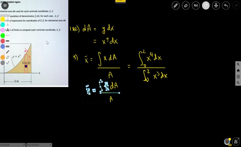 SOLVED: Centroid and Center of Gravity Integration Methods Compute the ...