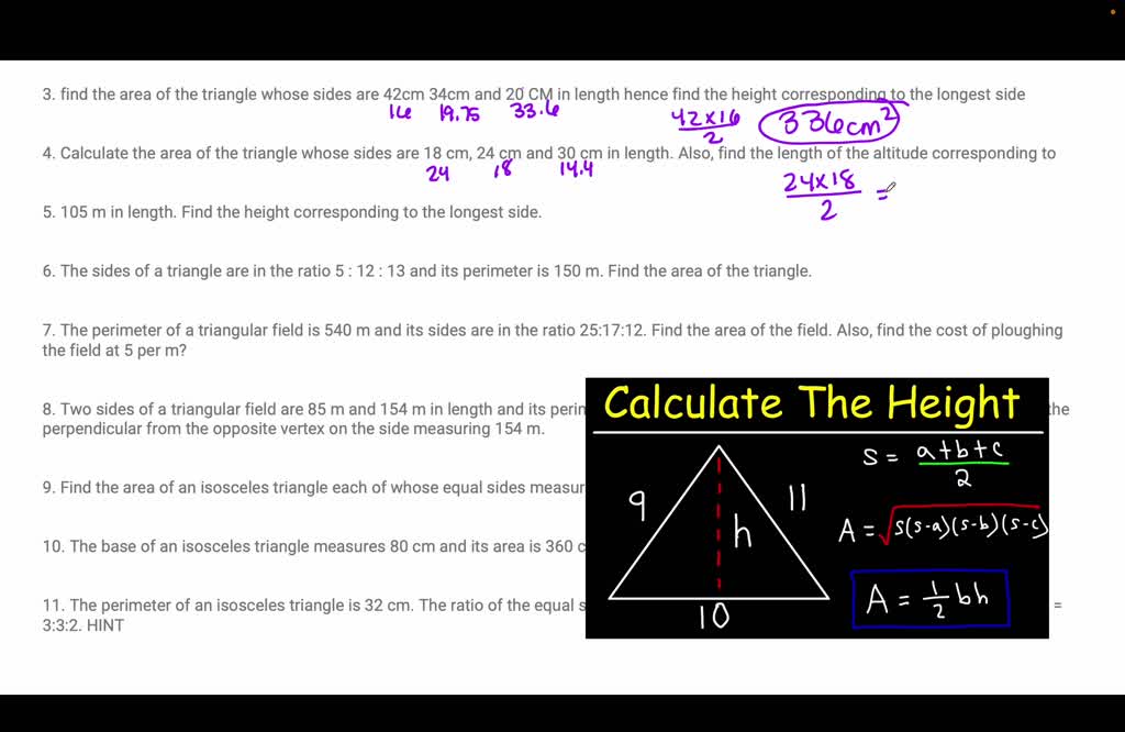 SOLVED Geometry Unit Test The Area Will 17 If The Lengths Of The