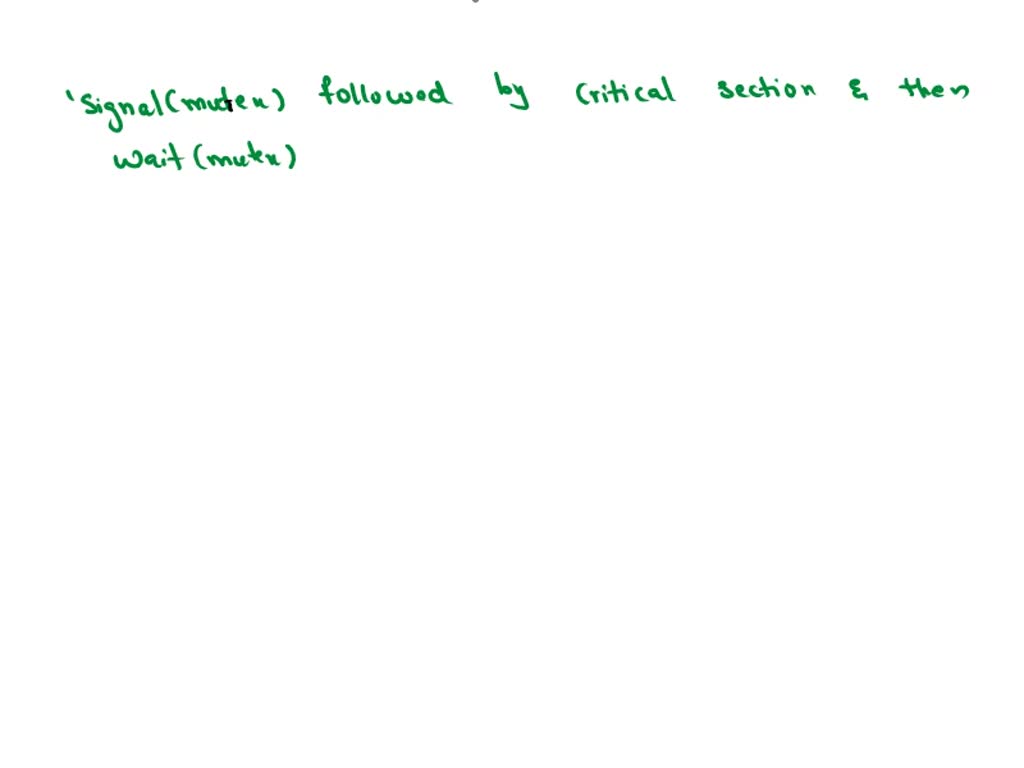 Solved C Consider The Following Code Signal Mutex Lo3 Critical Section Wait Mutex