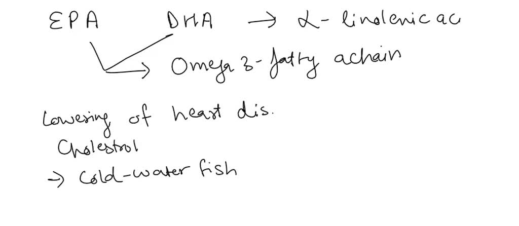 SOLVED: Question 3 Eicosapentaenoic acid (EPA) and docosahexaenoic acid ...