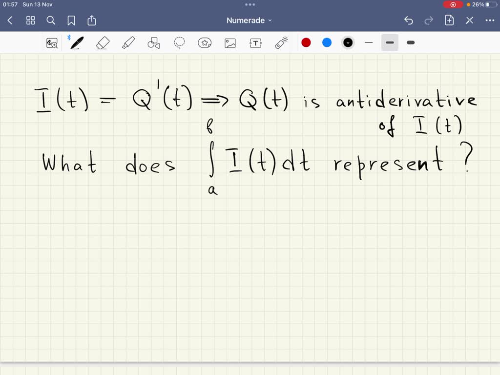 SOLVED: The current in a wire is defined as the derivative of the ...