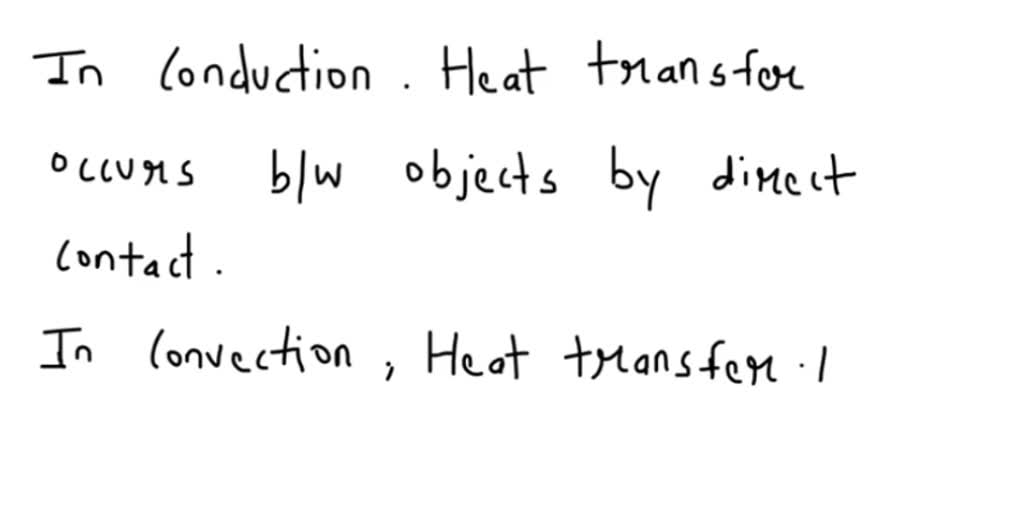 SOLVED: Question: Explain the following Heat Transfer Mechanisms: Convection Conduction ...
