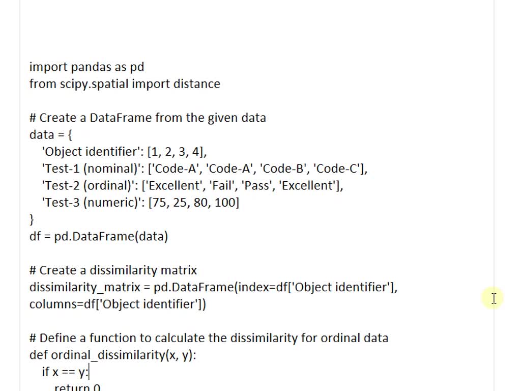 Solved Python Code To Show The Lower Bound Values Of The Matrix